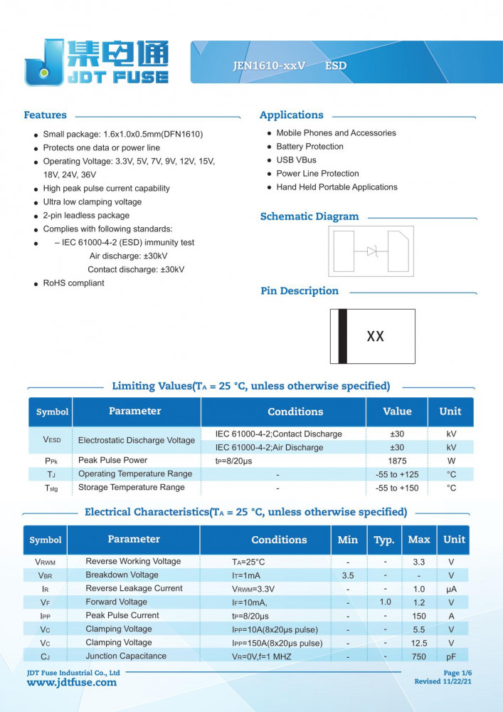 JEN1610-15V datasheet page 2