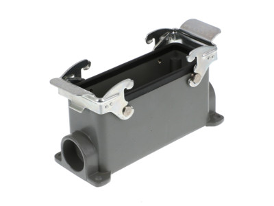 Heavy-Duty Standard (STD) Double Lever Surface Mount Housing, Die-cast Aluminum, with 2 Levers, with Gasket, Size 24B «104x27», Pg21 Thread, Grey for sale