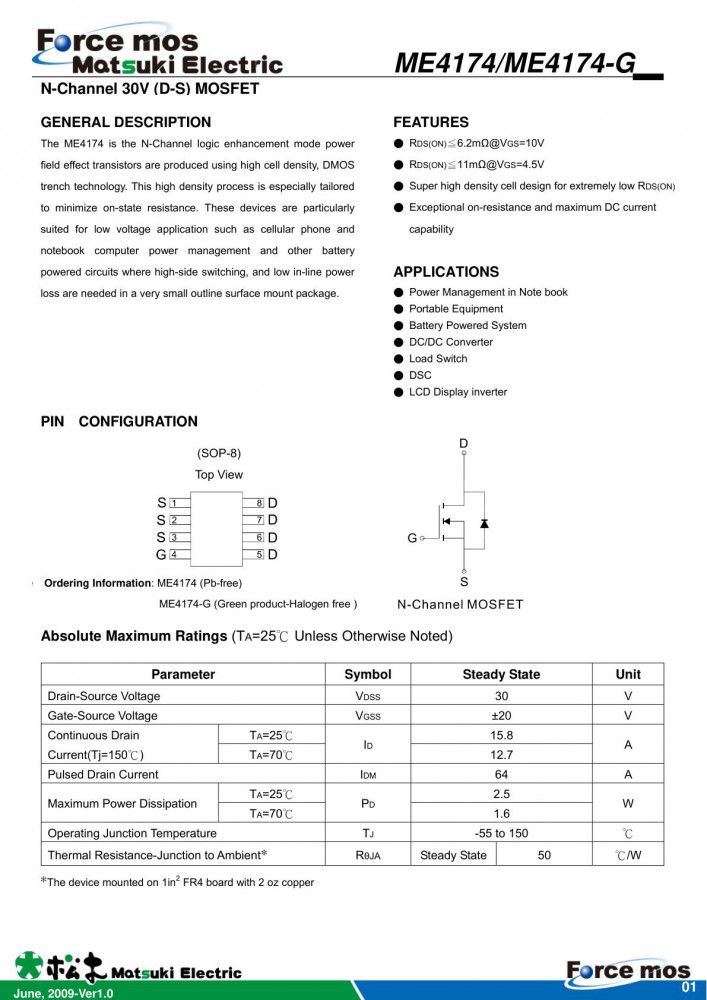 ME4174 datasheet page 1