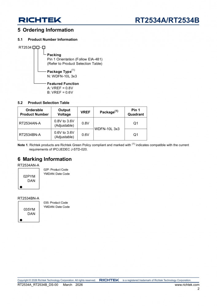 RT2534 datasheet page 2