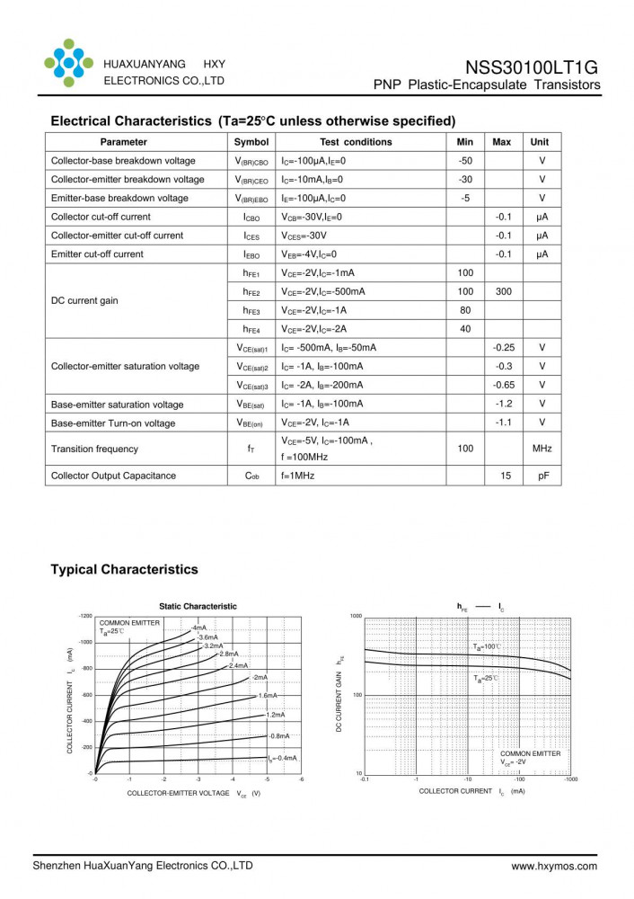 NSS30100LT1G-HXY datasheet page 2