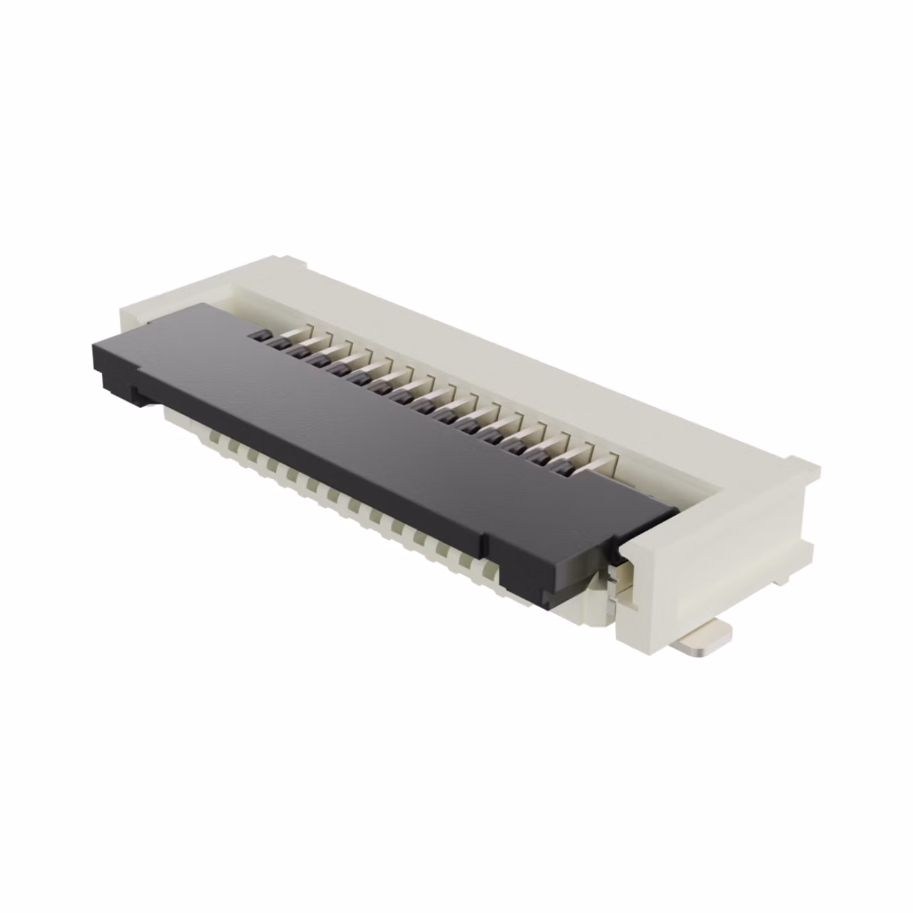 Easy-On FFC/FPC Connector, 0.50mm Pitch, 1.90mm Height, Single Bottom Contact (FS19), Right-Angle, Surface Mount, ZIF, 15 Circuits, Tin-Bismuth Plating for sale