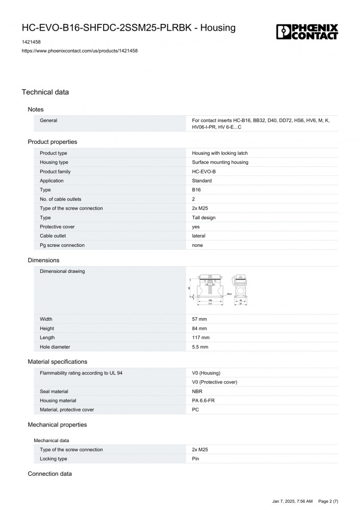Phoenix Contact 1421458 technical document page 2