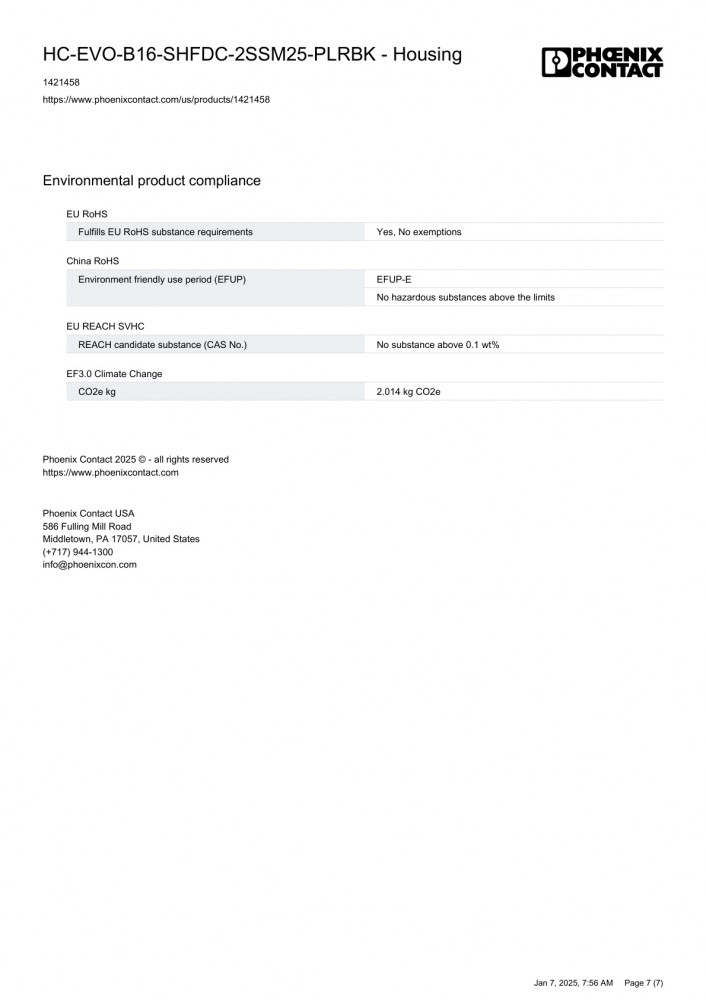 Phoenix Contact 1421458 technical document page 7