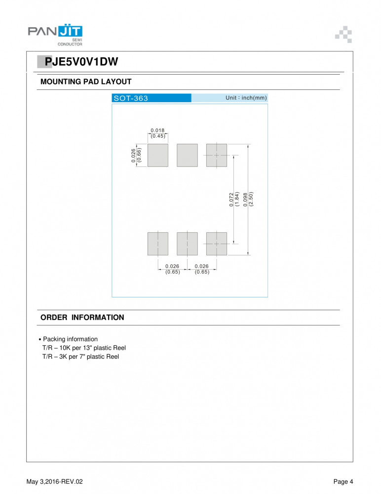 PJE5V0V1DW datasheet page 4