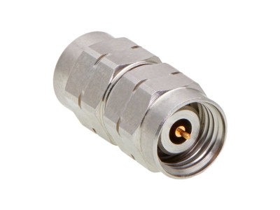 SMA Jack-to-SMA Plug Adapter, Straight, Brass Body, Individual Bag, 50 Ohms