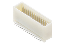 SlimStack Board-to-Board Connector, 0.80mm Pitch, Plug, 4.50 or 5.50mm Mated Height, 28 Circuits, Vertical, without Boss