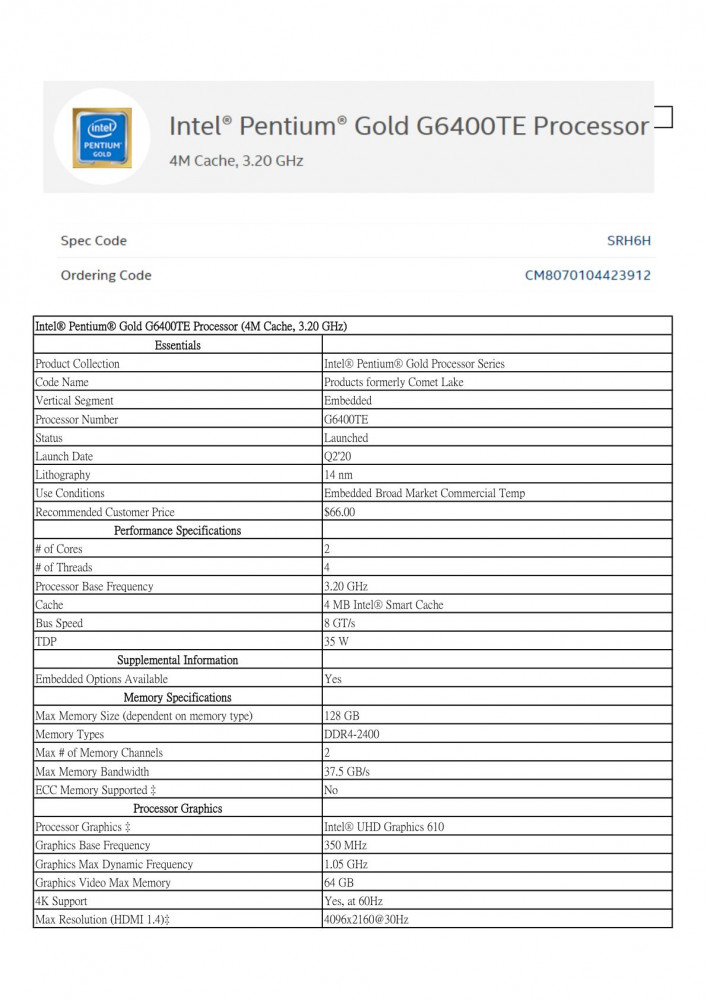 Product technical document preview, page 1
