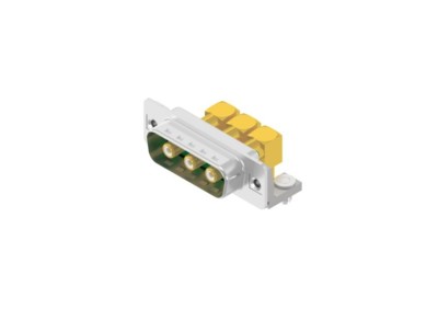 D-SUB Combination Standard • 3W3 [○○○] • Plug • Panel mounted receptacle • Metal bracket • UNC 4-40 • 50 Ohm • Solder pin angled 3pin shell size 1-4 for sale