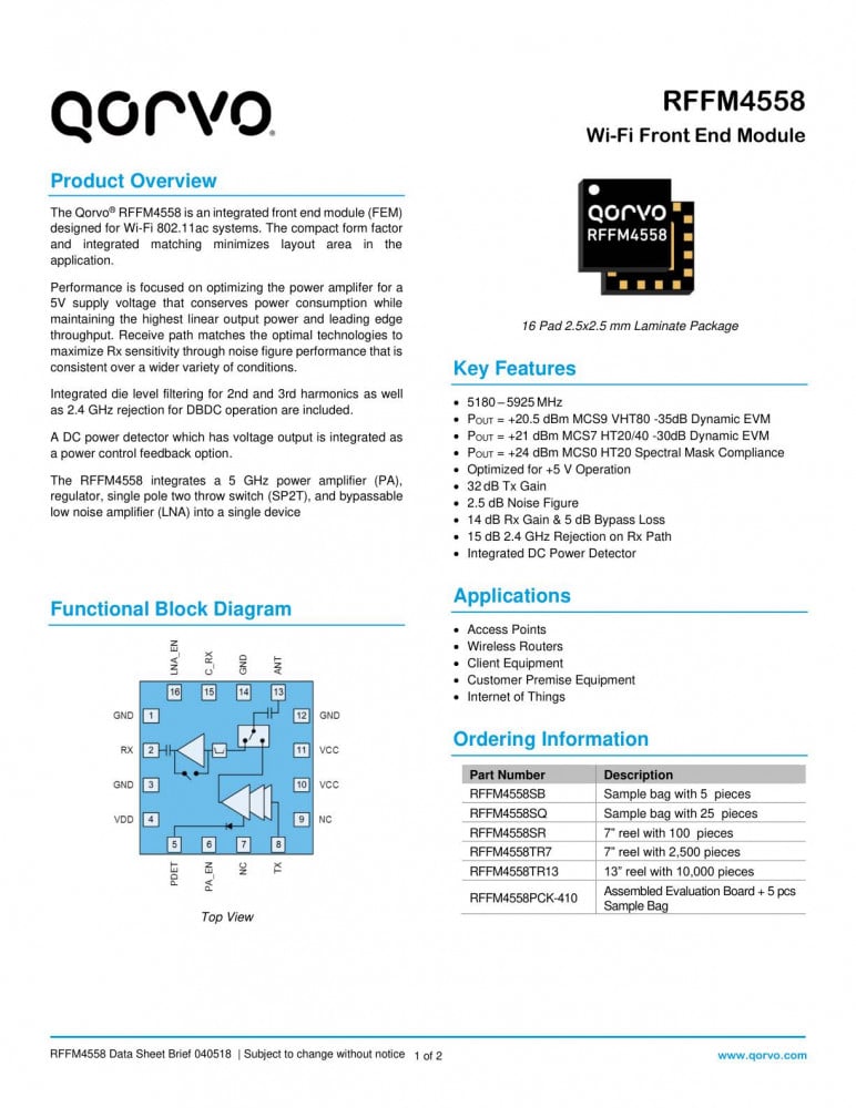 RFFM4558TR7 technical document page 1