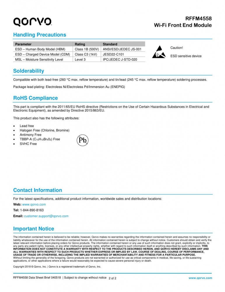 RFFM4558TR7 technical document page 2