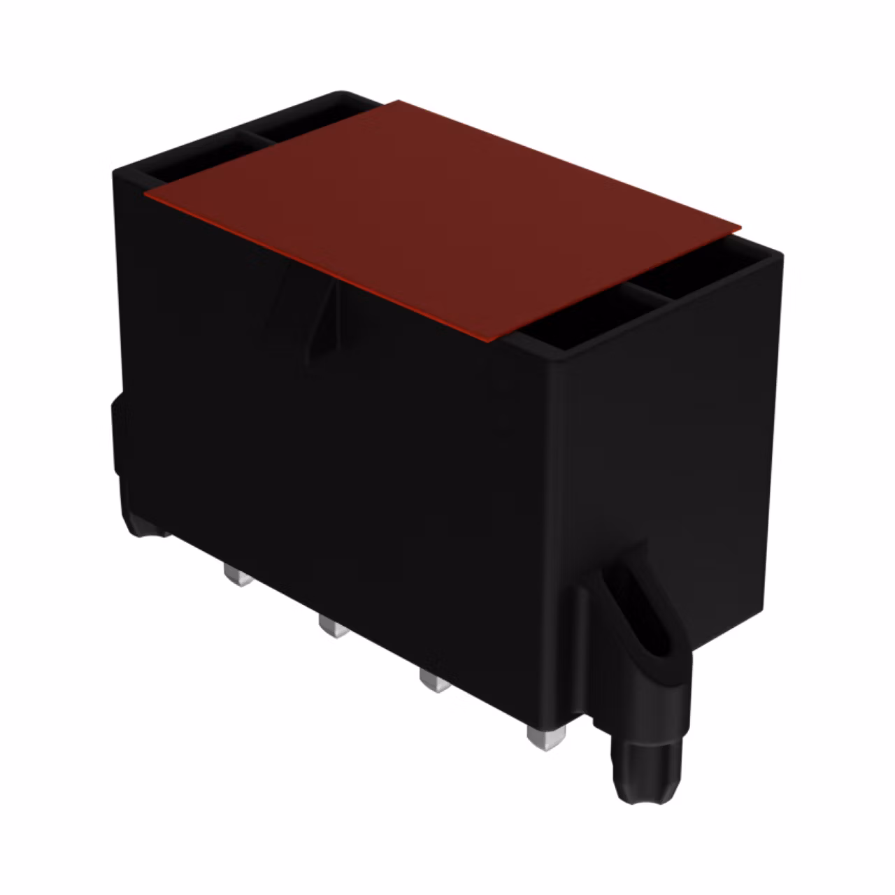 Mega-Fit Vertical Header, 5.70mm Pitch, Through Hole, Dual Row, 8 Circuits, Matte Tin (Sn) Plating, 3.73mm Tail Length, Glow-Wire Capable, Tape and Reel, with Pick-and-Place Tape, Black for sale