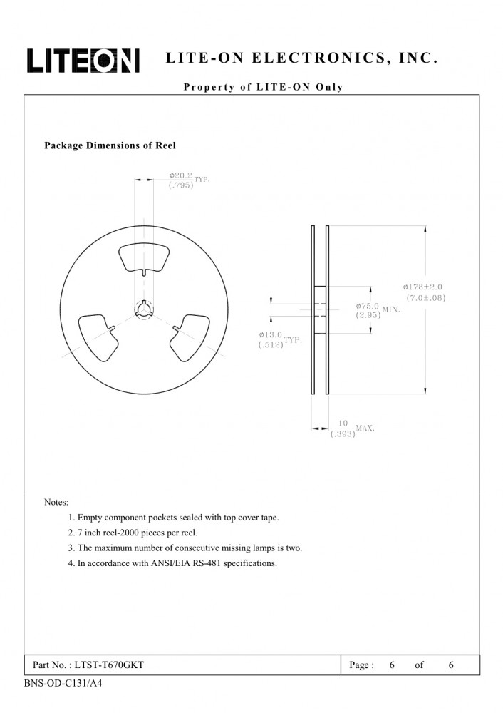 LTST-T670GKT datasheet page 6
