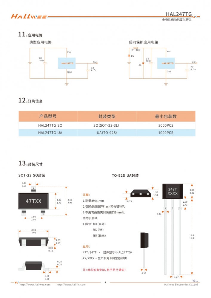 HAL247TGUA datasheet page 4