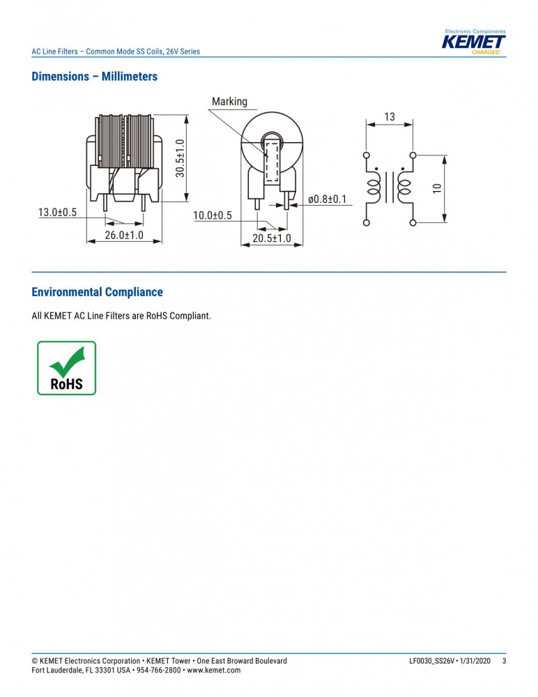 KEMET SS26V datasheet page 3