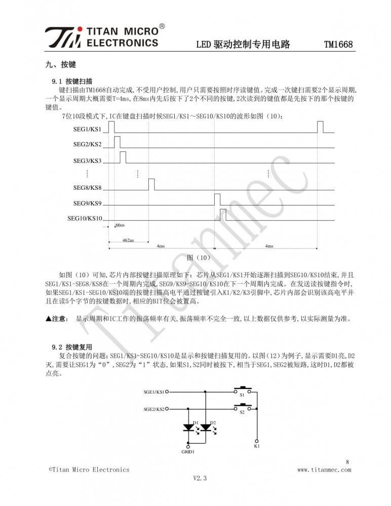 TM1668 datasheet page 8