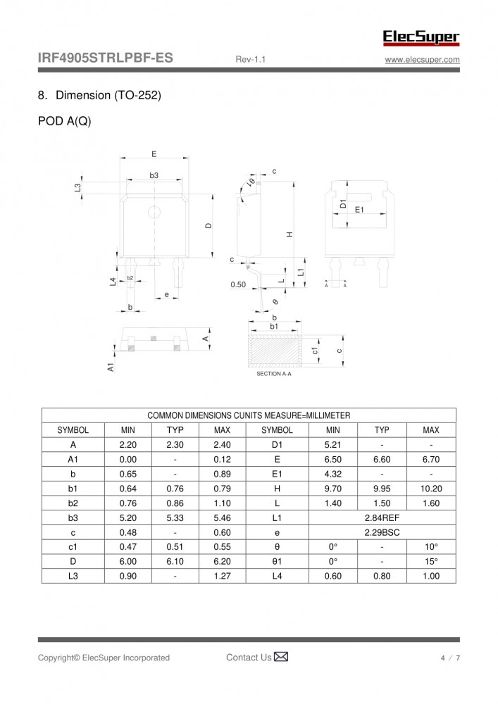 IRF4905STRLPBF-ES datasheet page 4