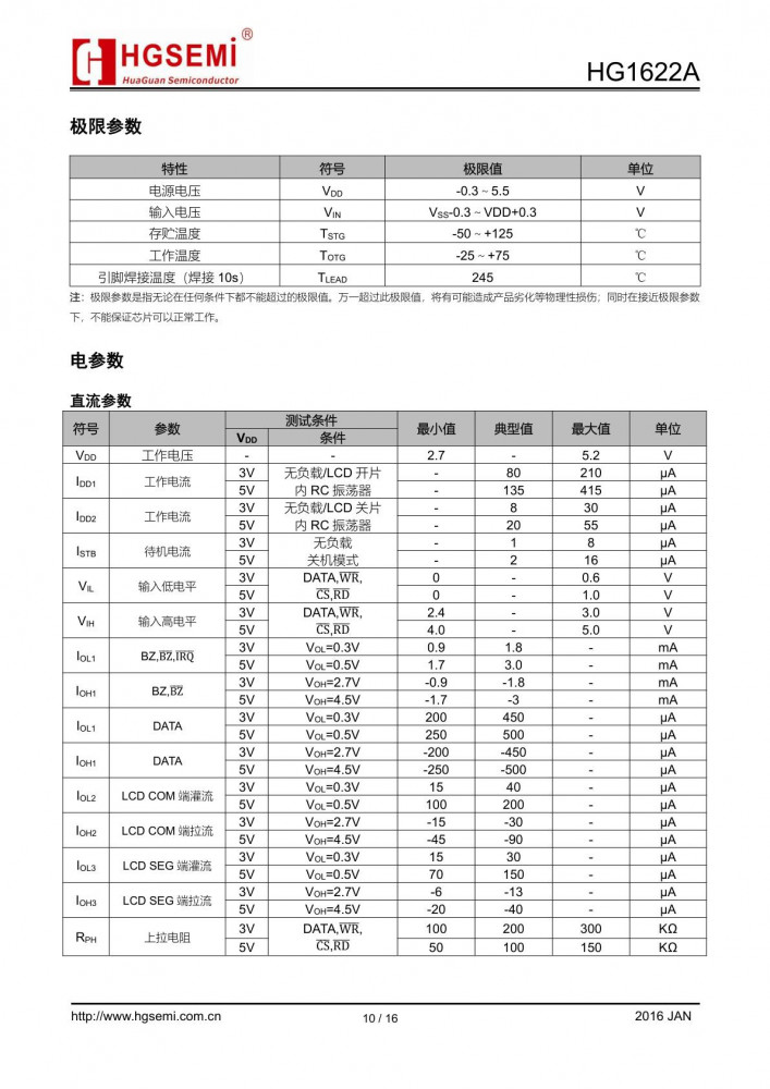 HG1622A-LQ44 technical document page 10