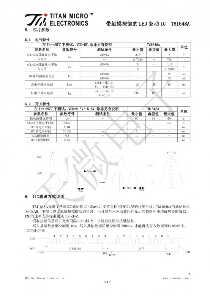TM1648A datasheet page 3