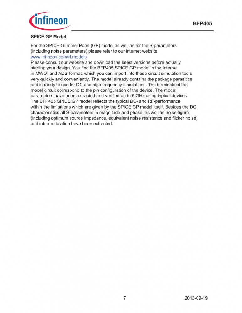 BFP405 technical document page 7