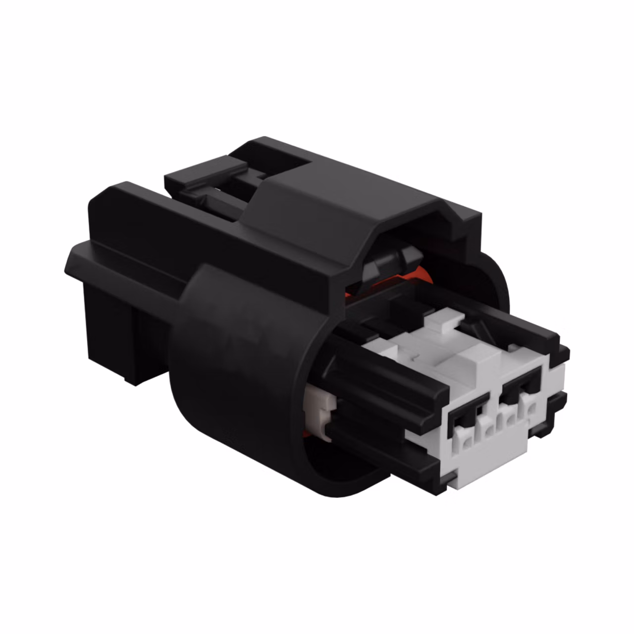 Mini50 Sealed Receptacle, Single Row, without CPA, 4 Circuits, Polarization Option D, Stone Gray for sale