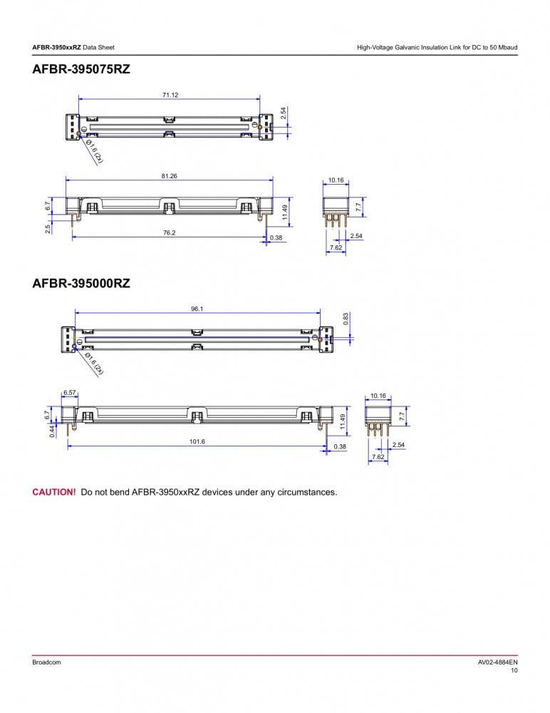 AFBR-395050RZ datasheet page 10