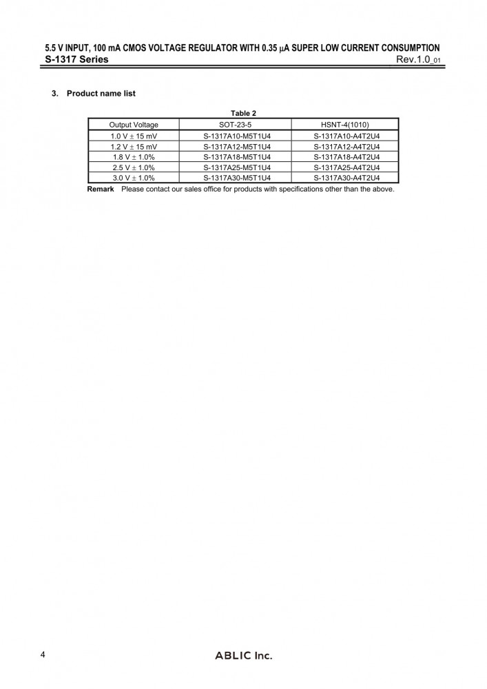 S-1317 datasheet page 4