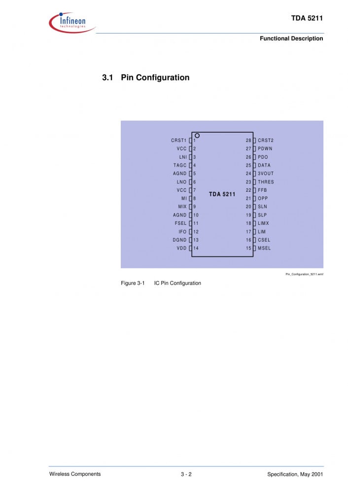 TDA5211 datasheet page 10