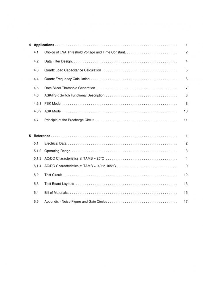 TDA5211 datasheet page 5