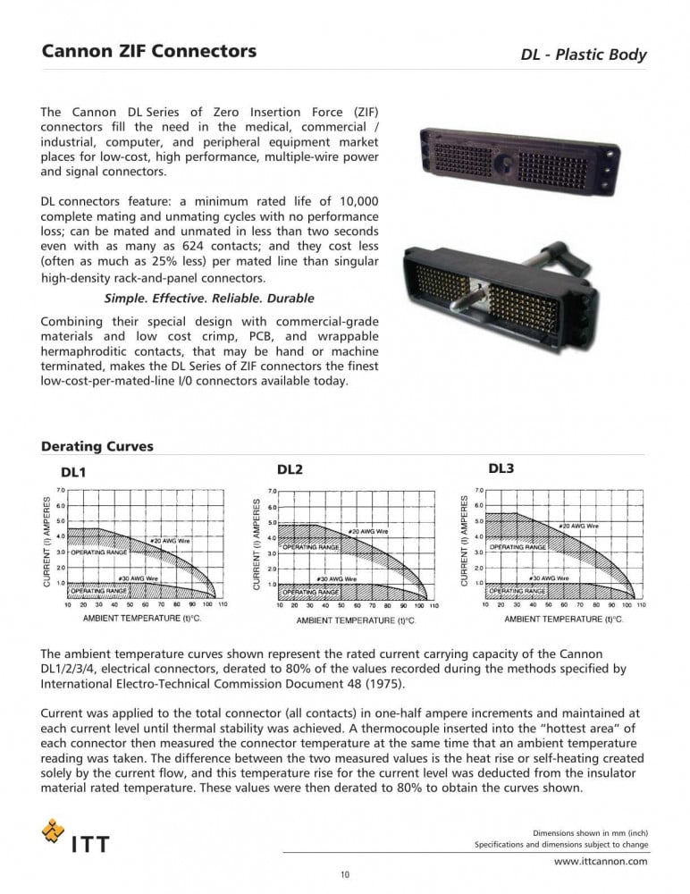 ITT CANNON DL series document page 10