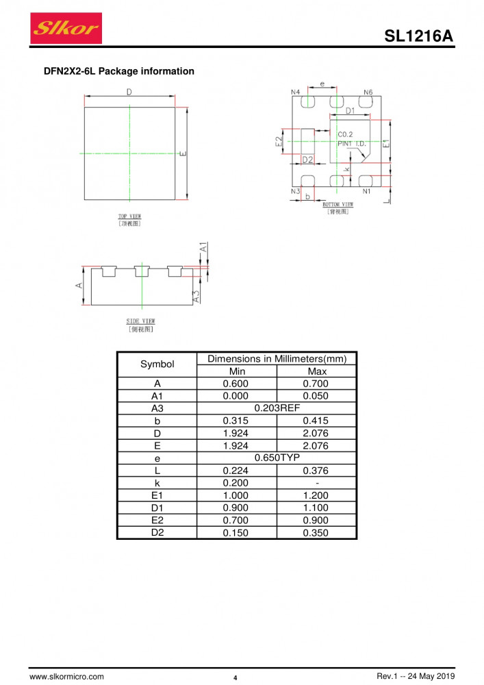 SL1216A datasheet page 4
