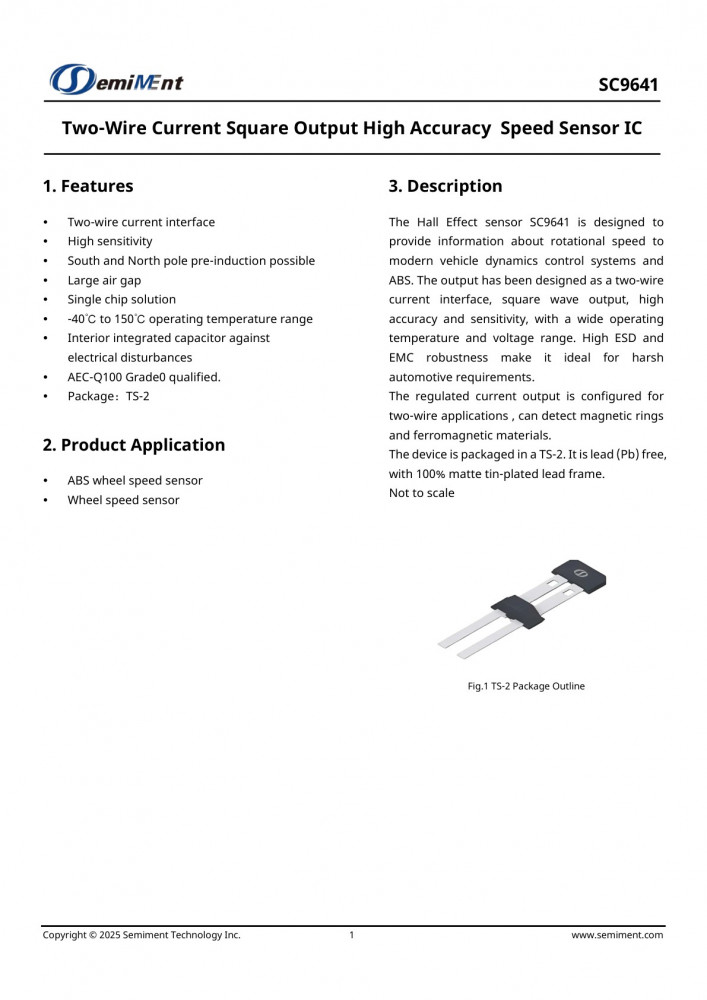 SC9641 technical document page 1
