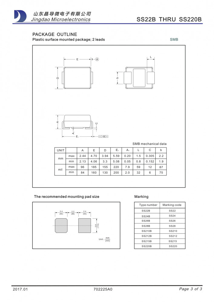 SS26B datasheet page 3