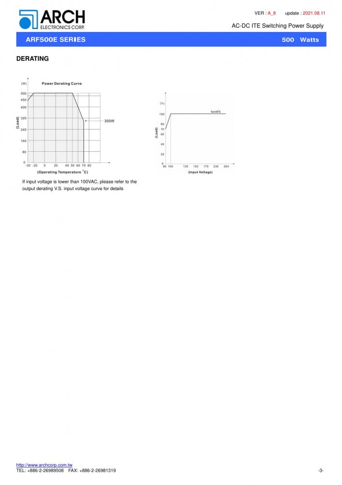 ARCH ARF500E technical document page 8