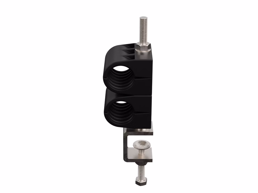 Single Side, 2-Hole, Feeder Clamp for 7/8
