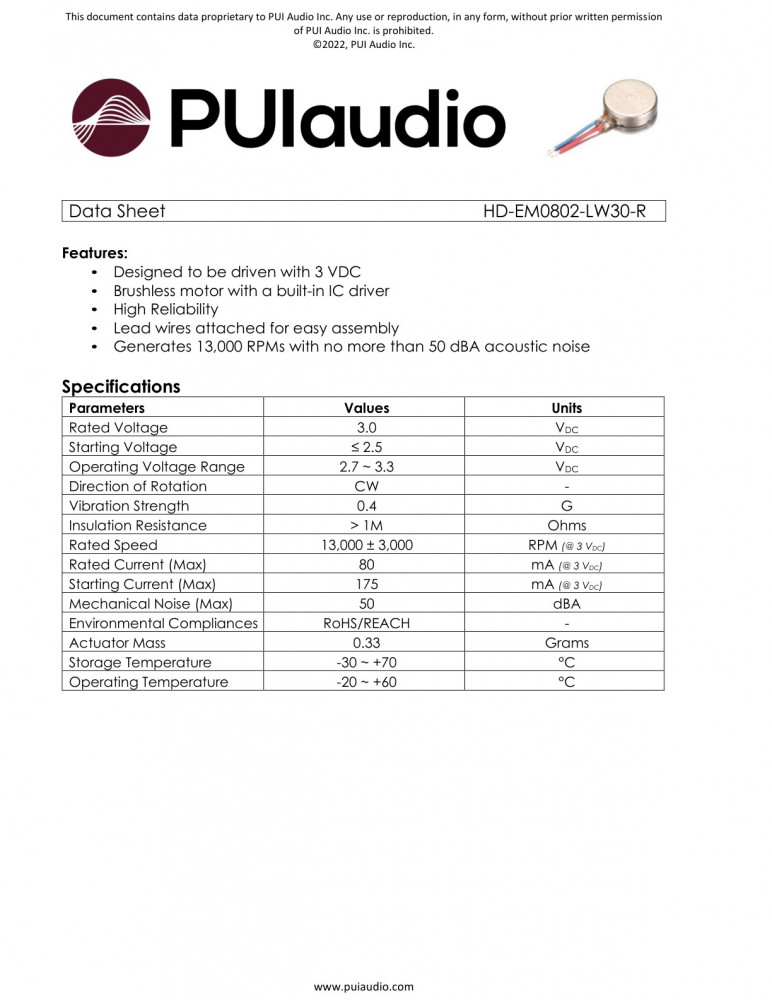HD-EM0802-LW30-R datasheet page 1