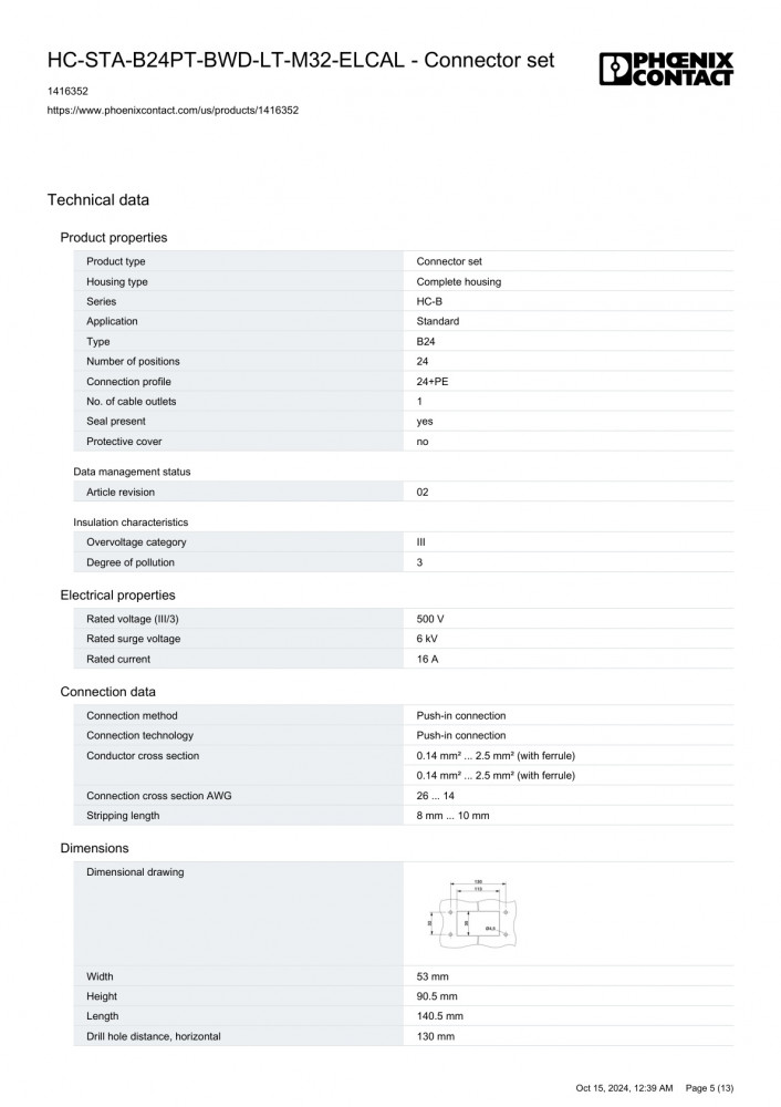 Phoenix Contact 1416352 technical document page 5