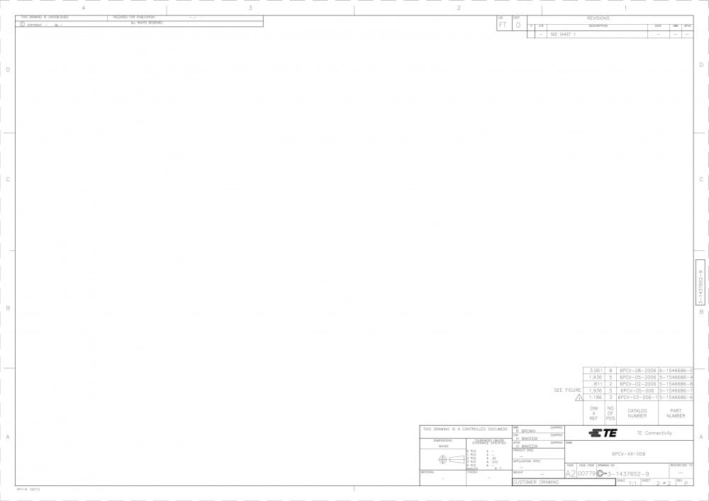 TE Connectivity 6-1437652-7 technical drawing page 2
