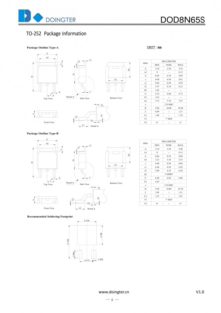 DOD8N65S datasheet page 5
