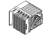 Impact 100 Ohm 5 Pair Right-Angle Orthogonal Daughtercard, Left Guide, 10 Columns, 150 Circuits, Plated Through Hole Dimension 0.39mm, Lead-Free