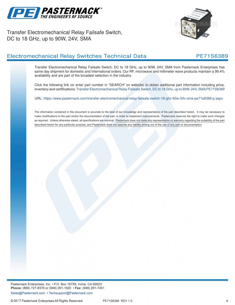 PE71S6389 technical document page 6