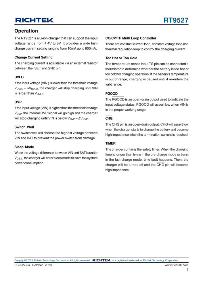 RT9527 datasheet page 3