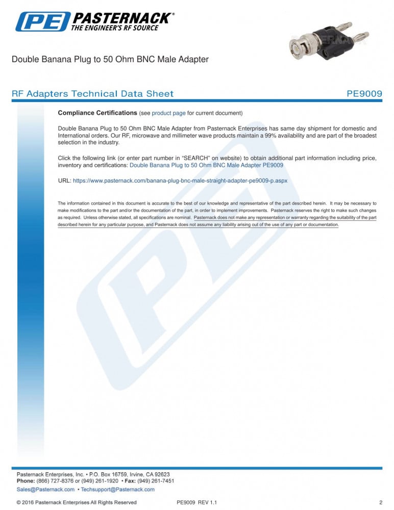 PE9009 technical document page 2