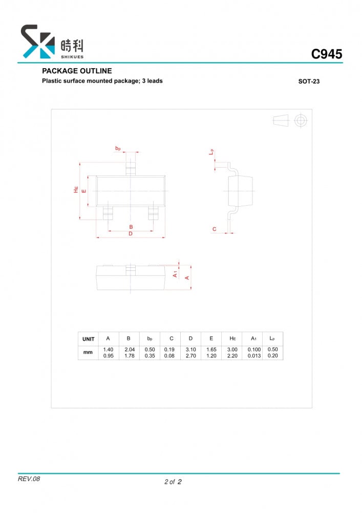 Shikues C945 datasheet page 2