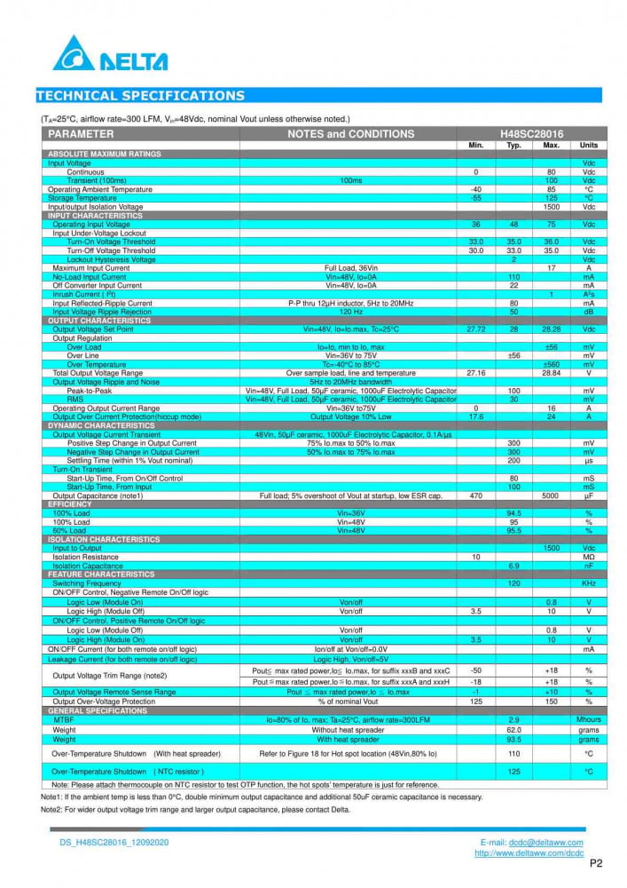H48SC28016 datasheet page 2