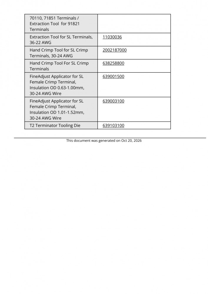 MOLEX SL product specification page 3
