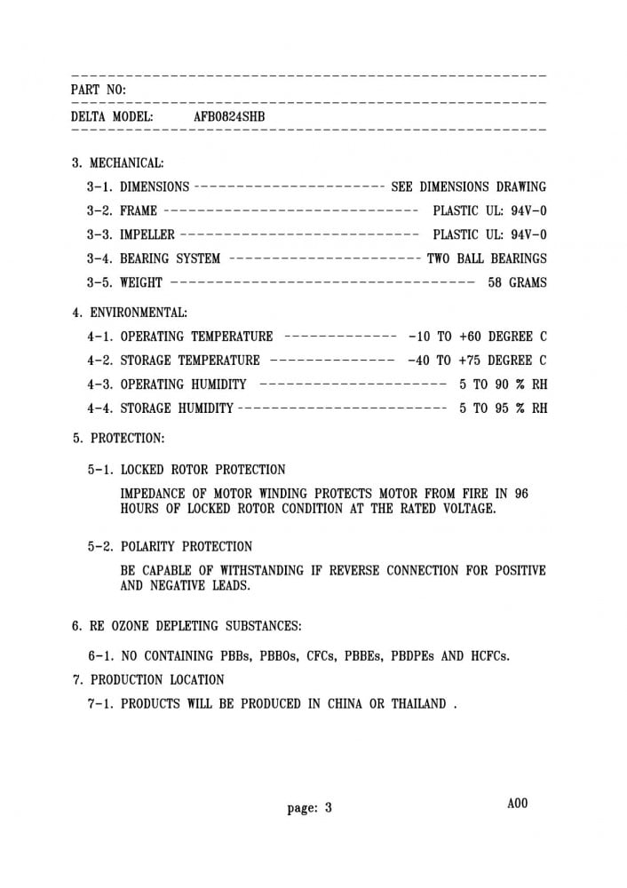 AFB0824SHB specification page 4