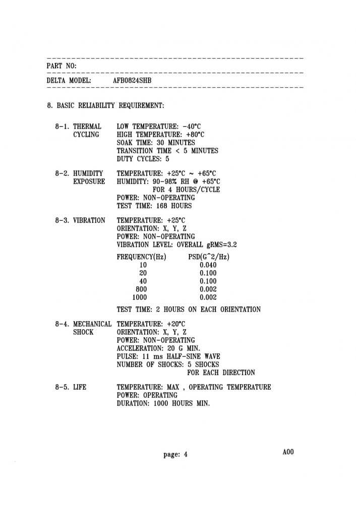 AFB0824SHB specification page 5