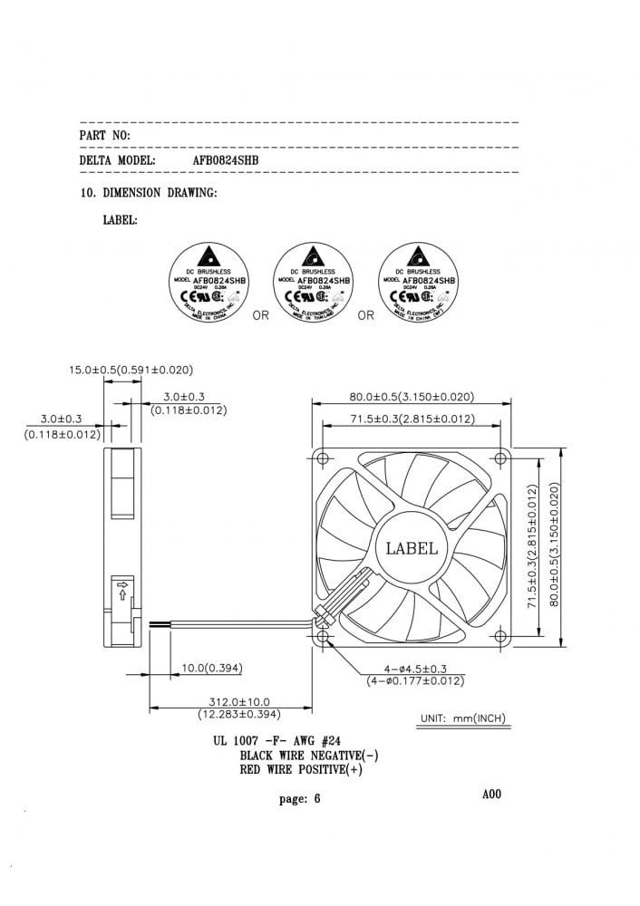 AFB0824SHB specification page 7