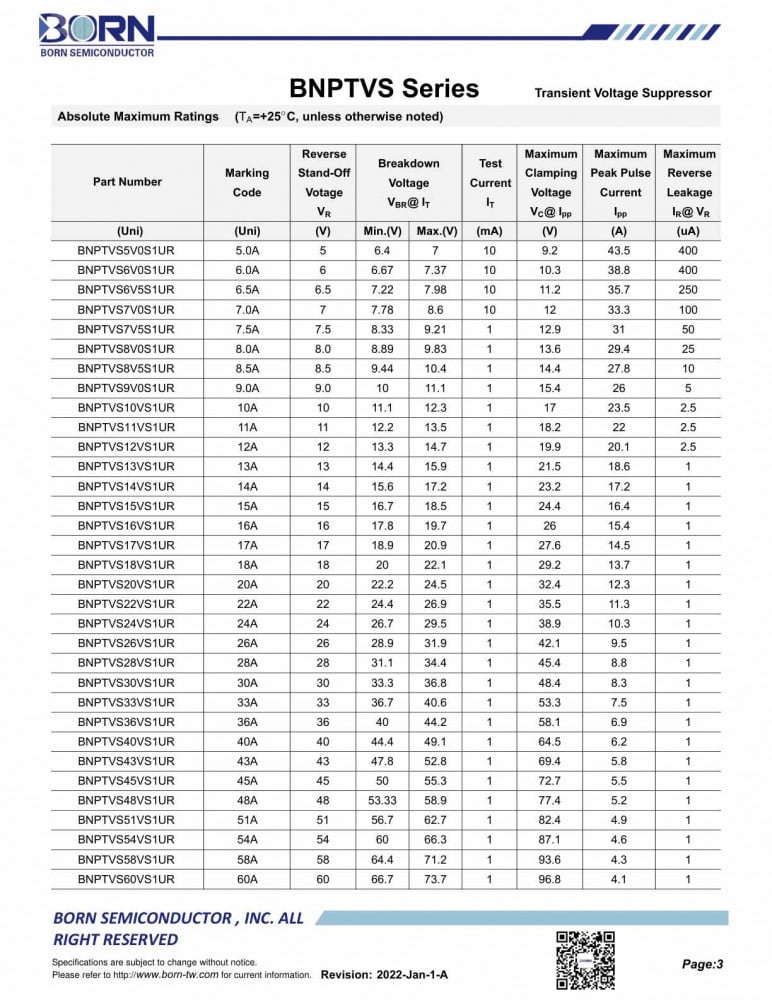 BNPTVS datasheet page 3